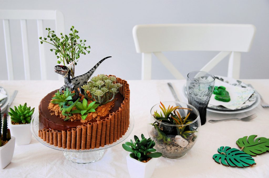 Velociraptor Birthday Party Cake - one that ran away